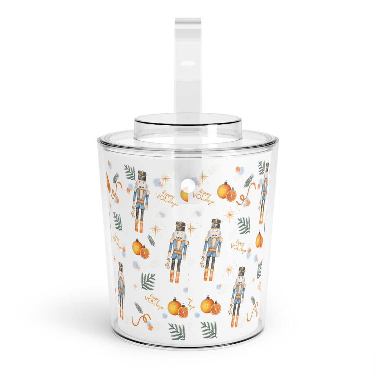 Nutcracker Holiday Ice Bucket with Tongs — Festive Christmas Party Ess ...